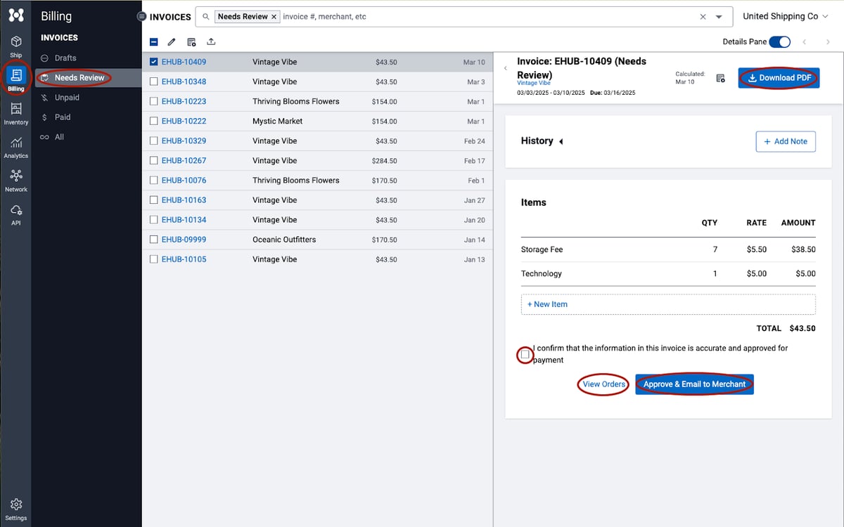 eHub Billing Overview